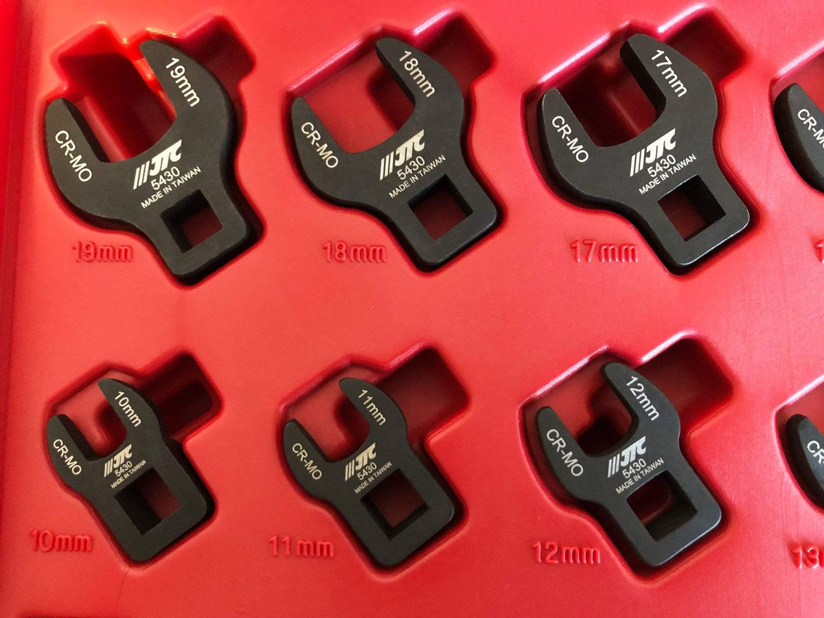 10pc 3/8" Open-End Crowsfoot Wrench Set (Metric) – Carnage Tools
